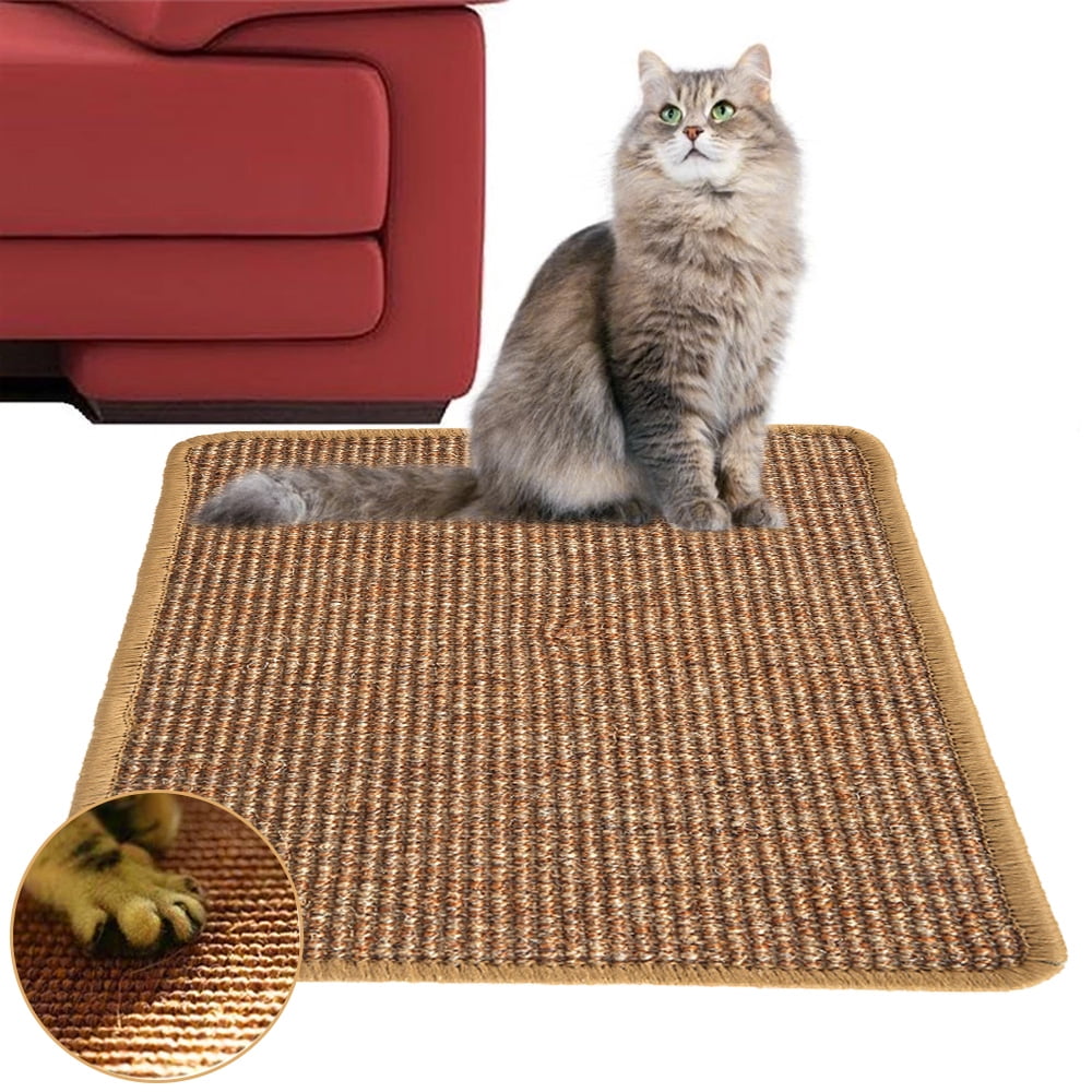 Adifare Cat Scratcher Mat, 15.6 X 11.7 Inch Natural Sisal Cat Scratch ...