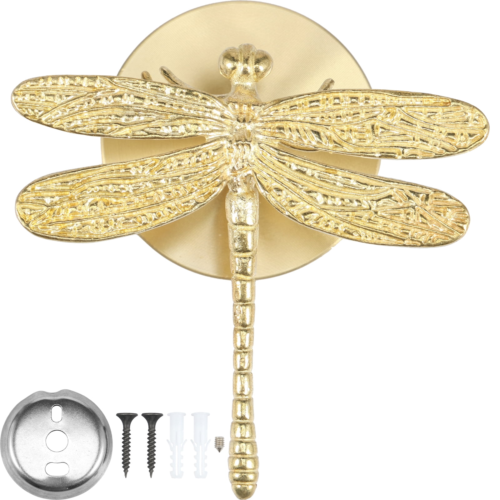 Adifare Dragonfly Hook Brass Hook Hanger Decorative Wall Hooks Antique Brass Decorative Hooks ...