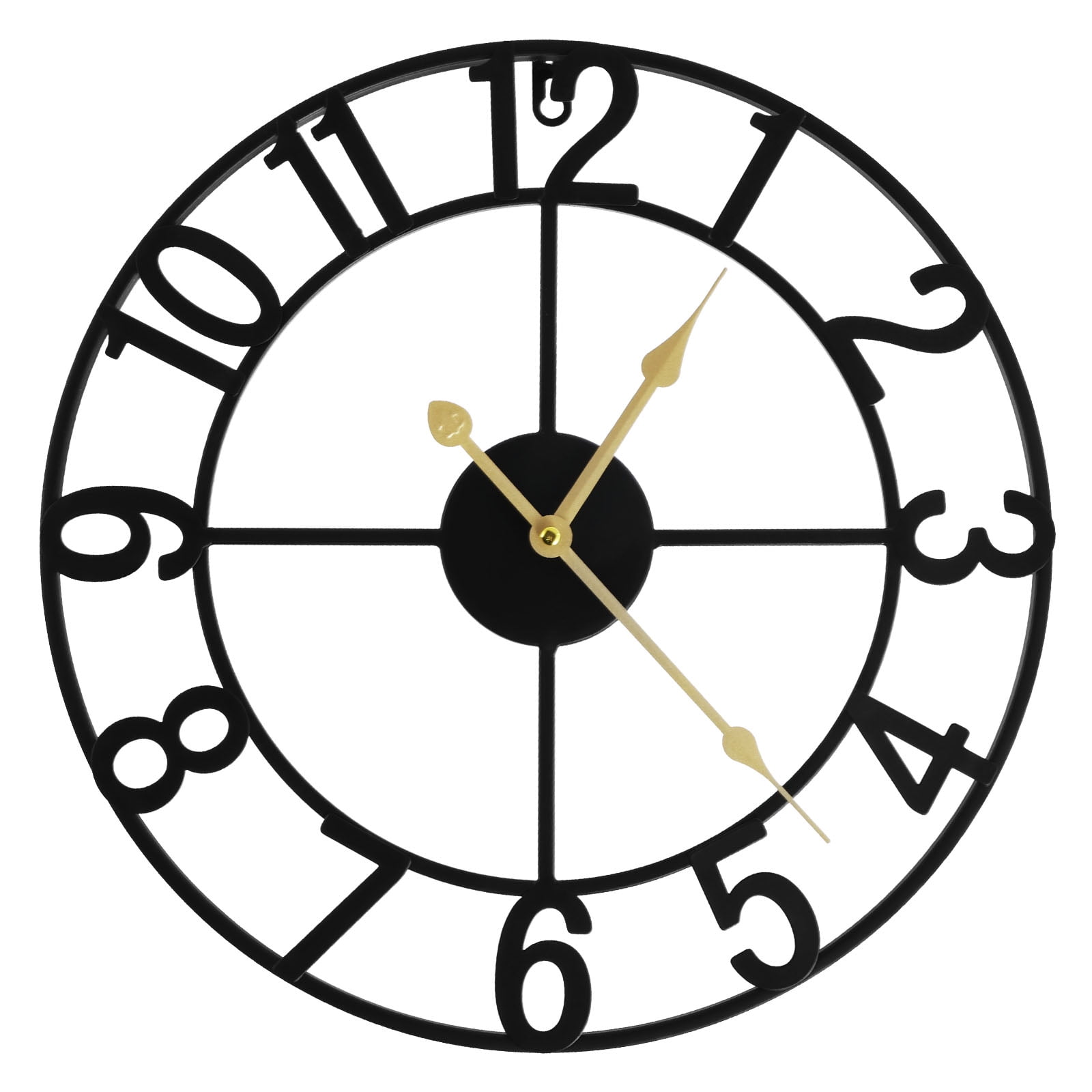 Adifare Large Wall Clock 16in Round Silent Wall Clocks Non Ticking ...