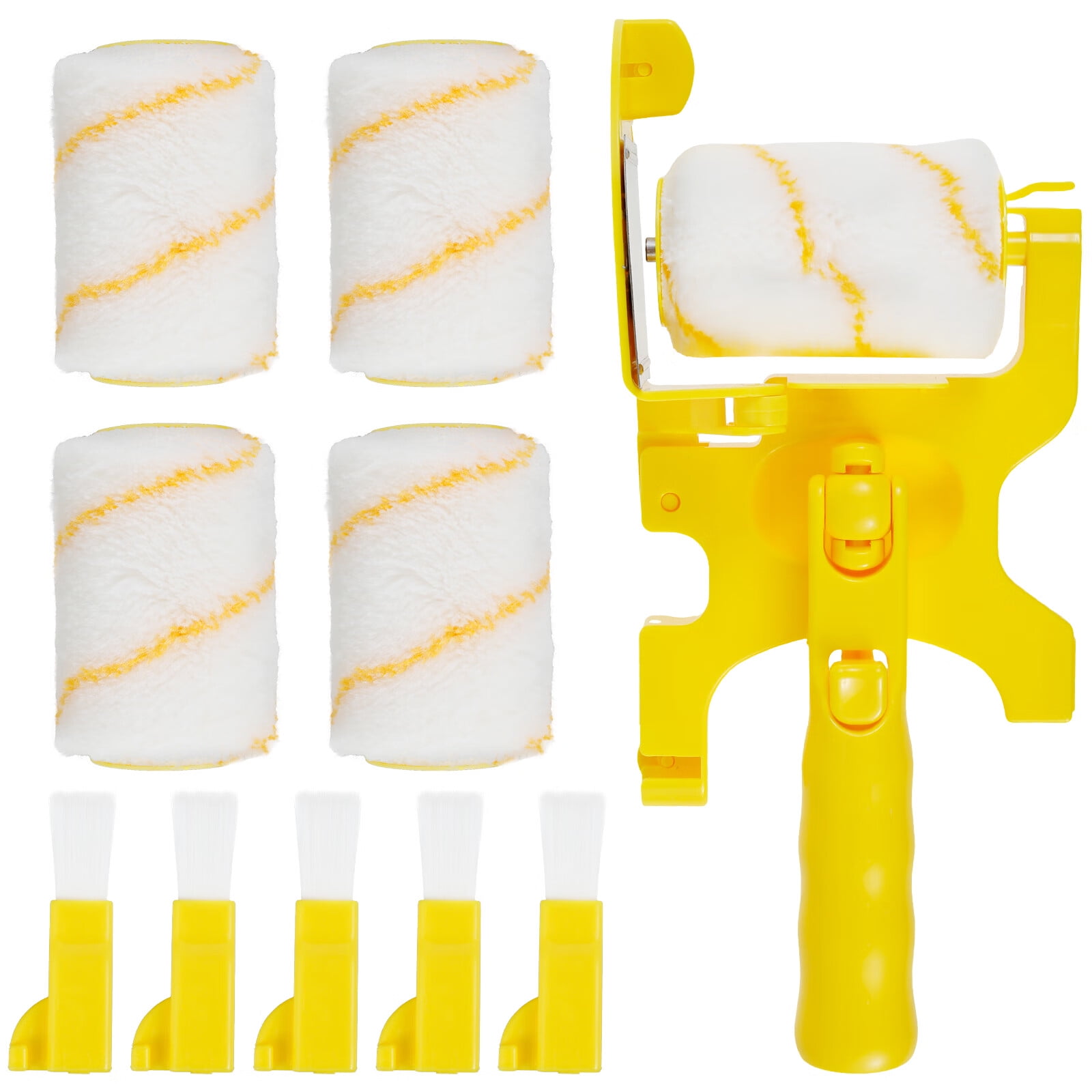 Adifare Paint Edger Roller Brush Kit Plastic Wall Paint Roller ...