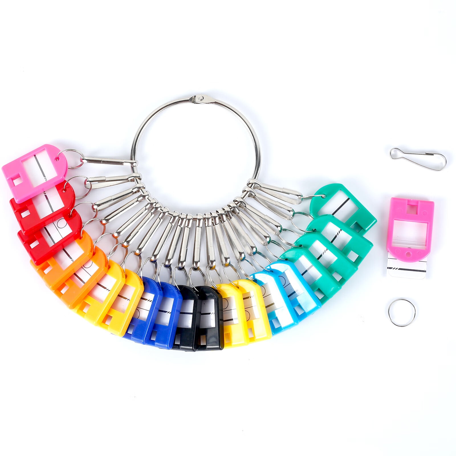 Adifare Portable Key Organizer with 20 Spring Hooks and Key Tags ...