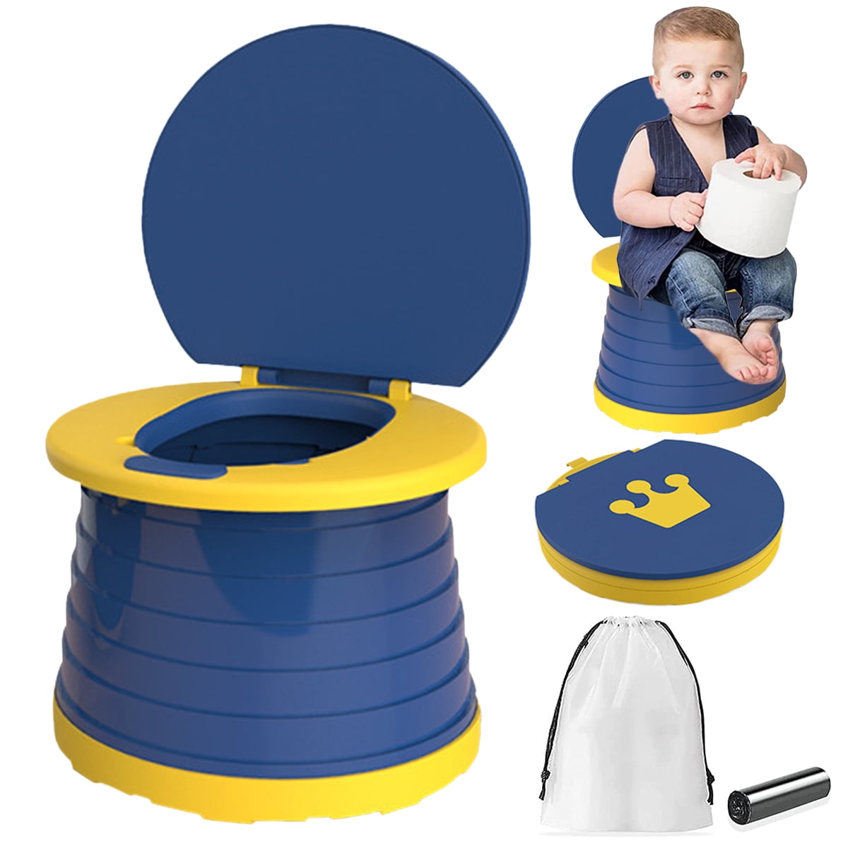 Adifare Portable Potty For Kids,Toddlers Foldable Travel Potty Potty ...