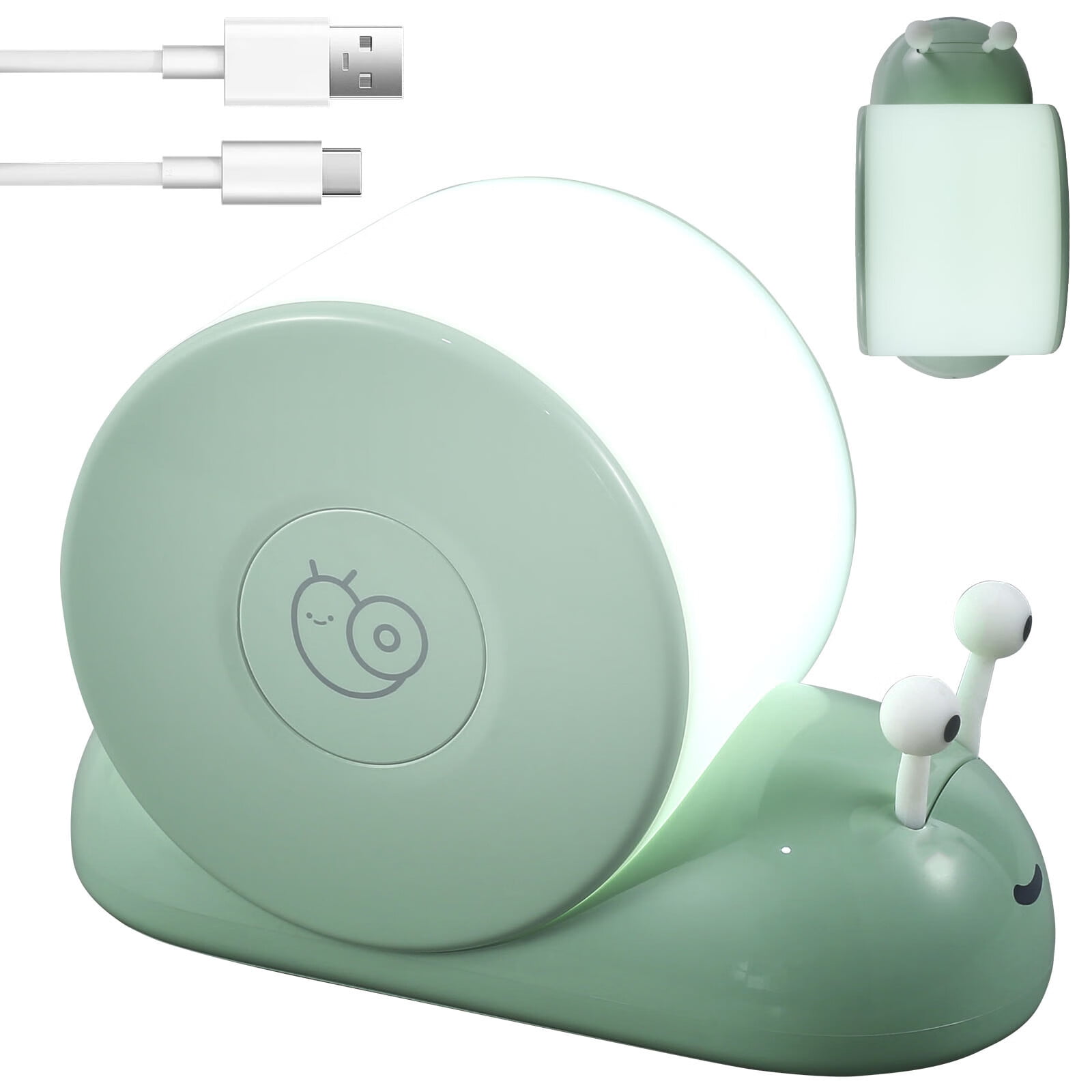 Adifare Snail Night Light Cute Snail Shape Desk Lamp with Magnetic Base ...