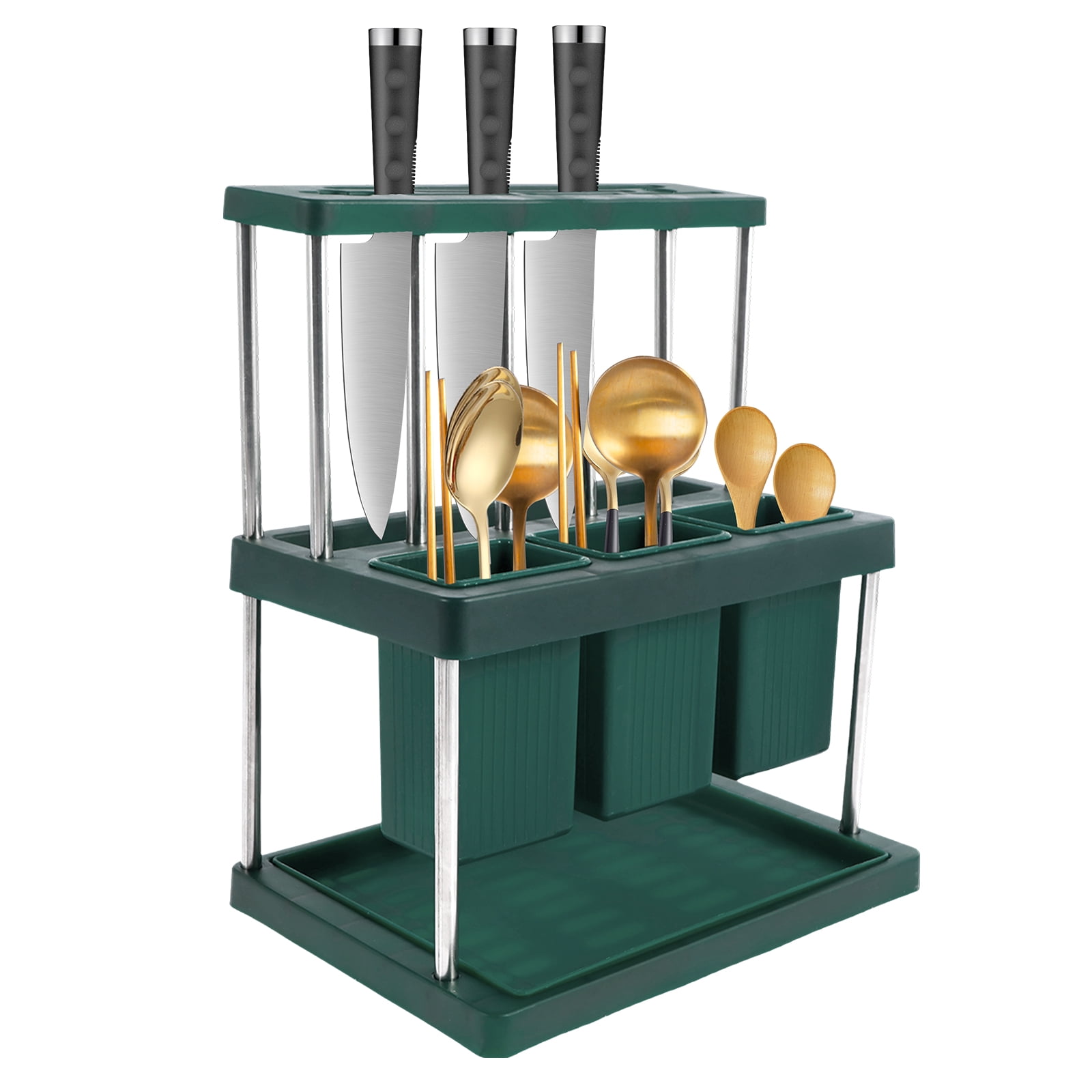 Adifare Utensil Holder,Utensil Drying Rack Detachable Cutlery Holder ...