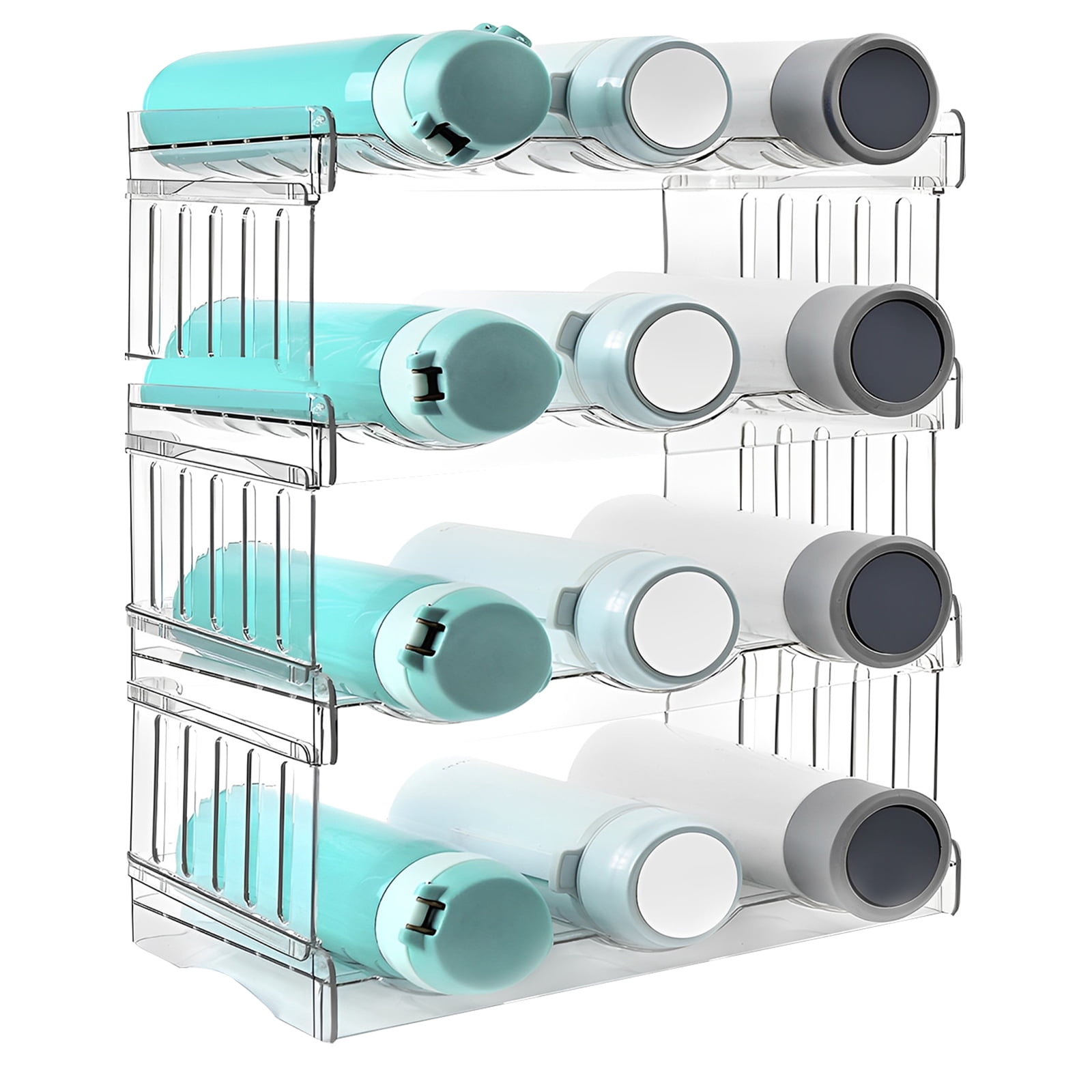 Adifare Water Bottle Organizer 3/4 Layer Water Bottle Storage Rack ...