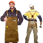 Woodworking Apron for Men, Work Apron with Multiple Tool Pockets, Durable Waxed Canvas Apron ...