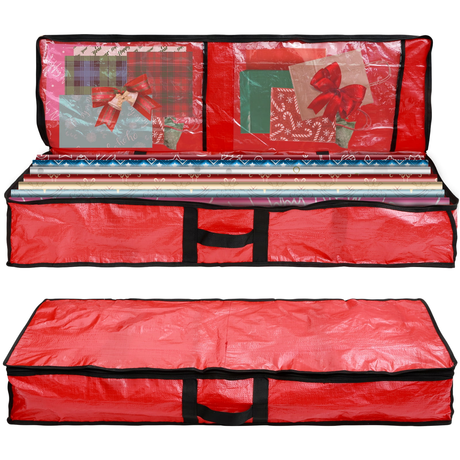 Adifare Wrapping Paper Storage Container Large Capacity Gift Wrap ...