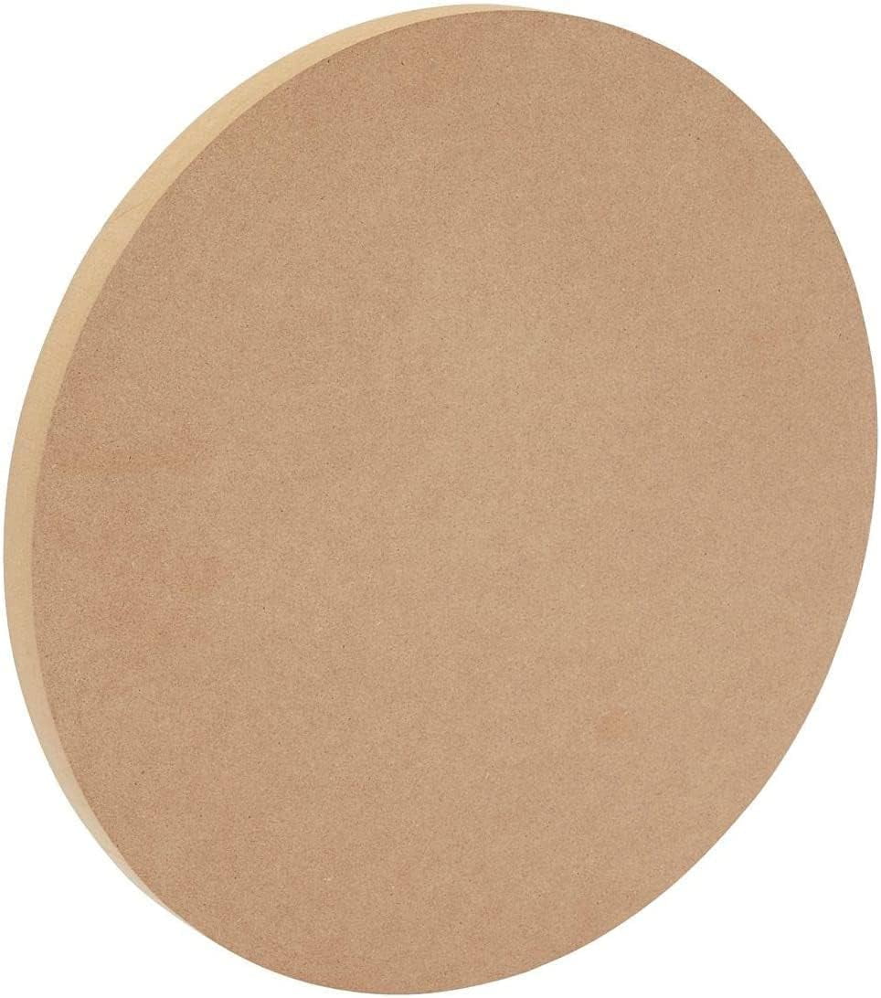Adikala Round Circle MDF Pine Wood 35 mm Thick 14 inch MDF Board for ...