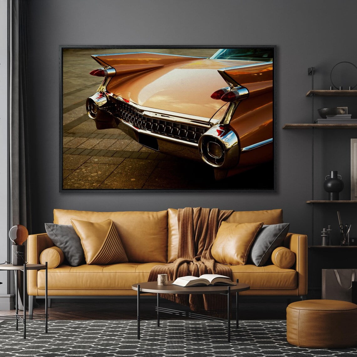 Ð¡Adillac Wall Art Classic Car Art Poster American Classic Car ...