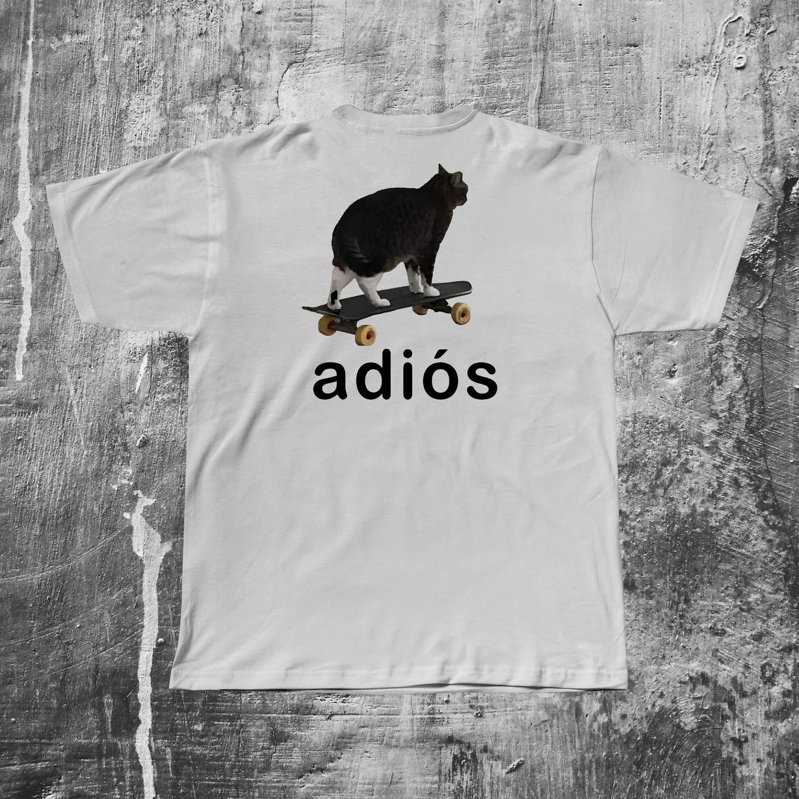 Adios Funny Cat Meme Tee Shirt,Sand color,size M - Walmart.com