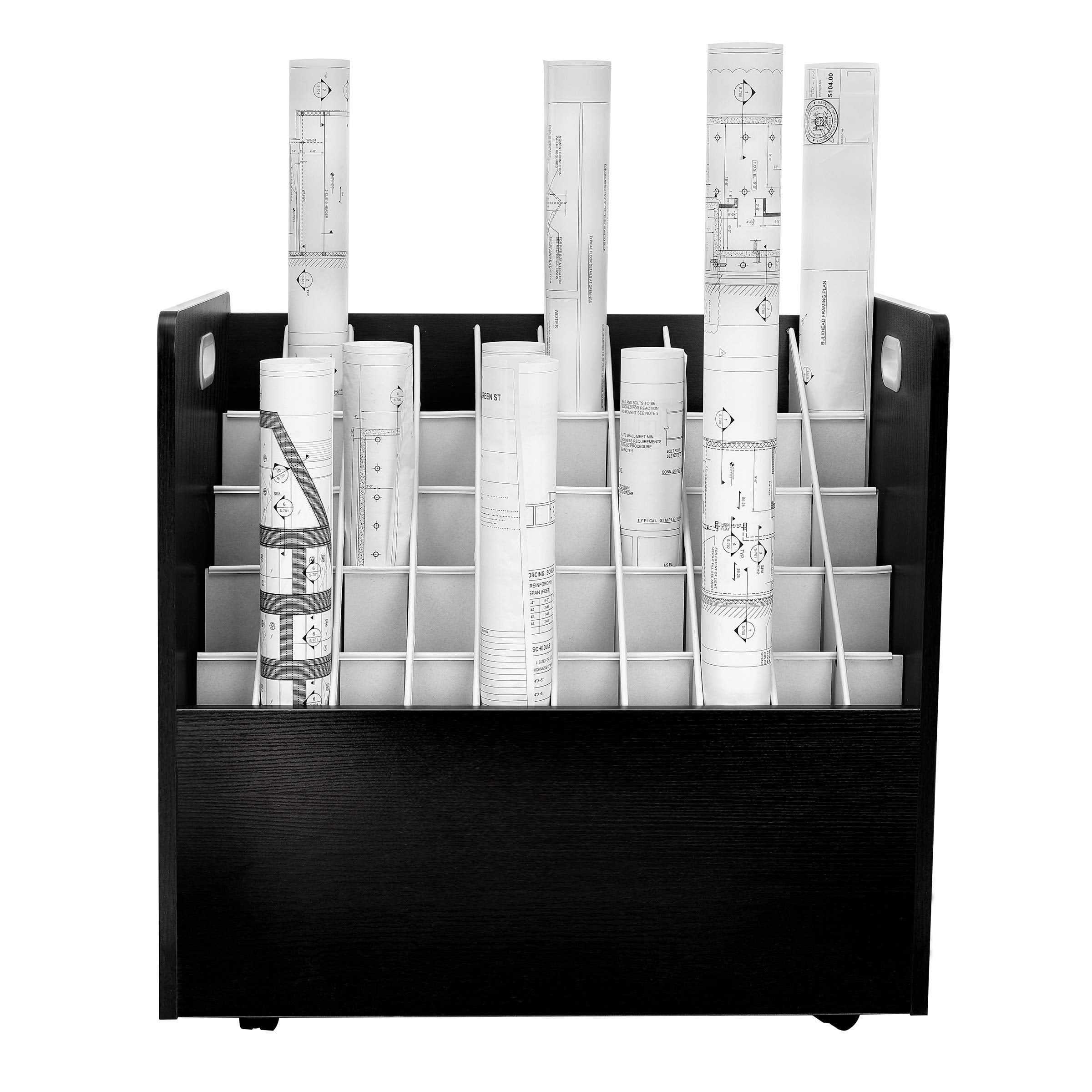 Adir Blue Print Storage Organizer - Mobile Roll File Cart, Construction ...