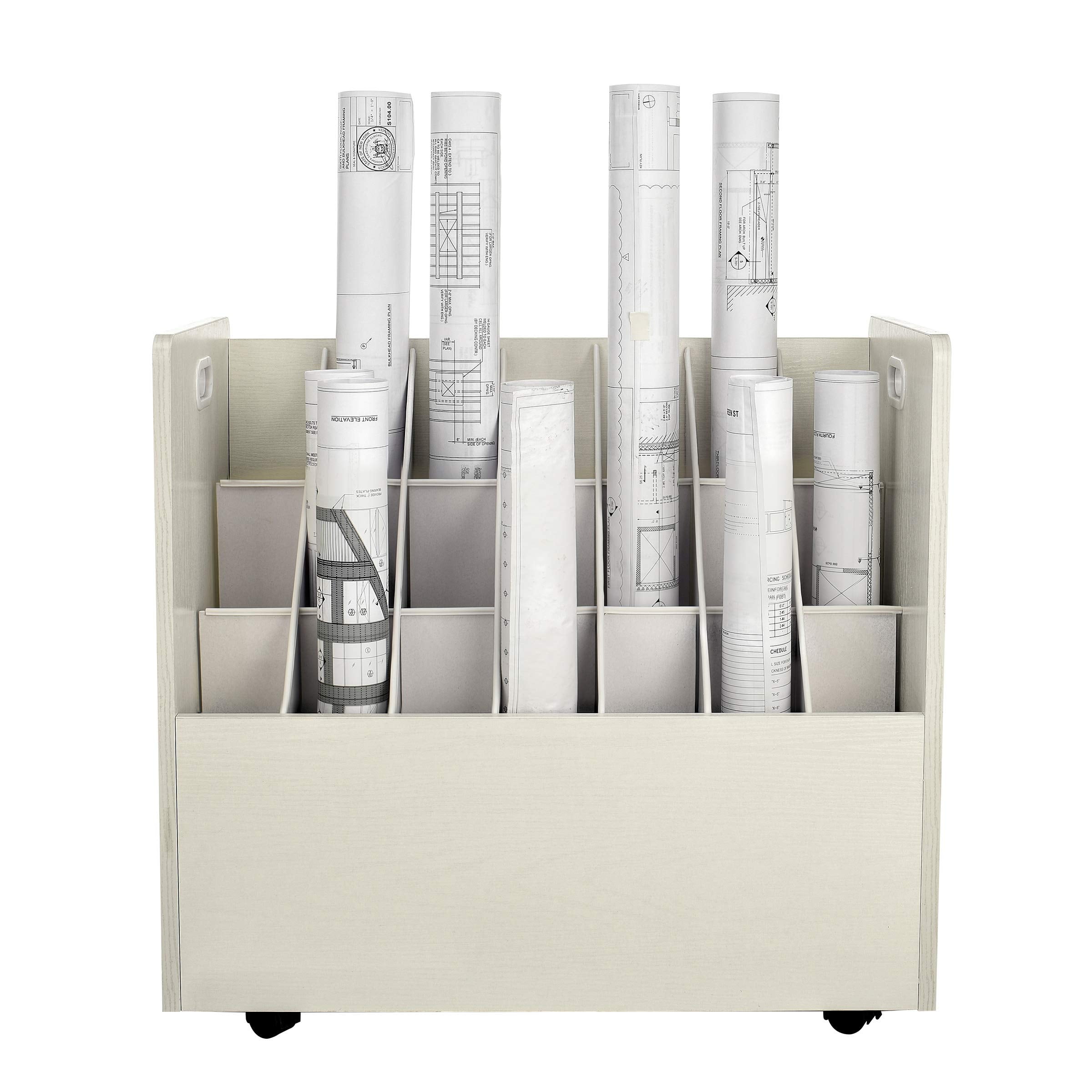 Adir Blue Print Storage Organizer - Mobile Roll File Cart, Construction ...