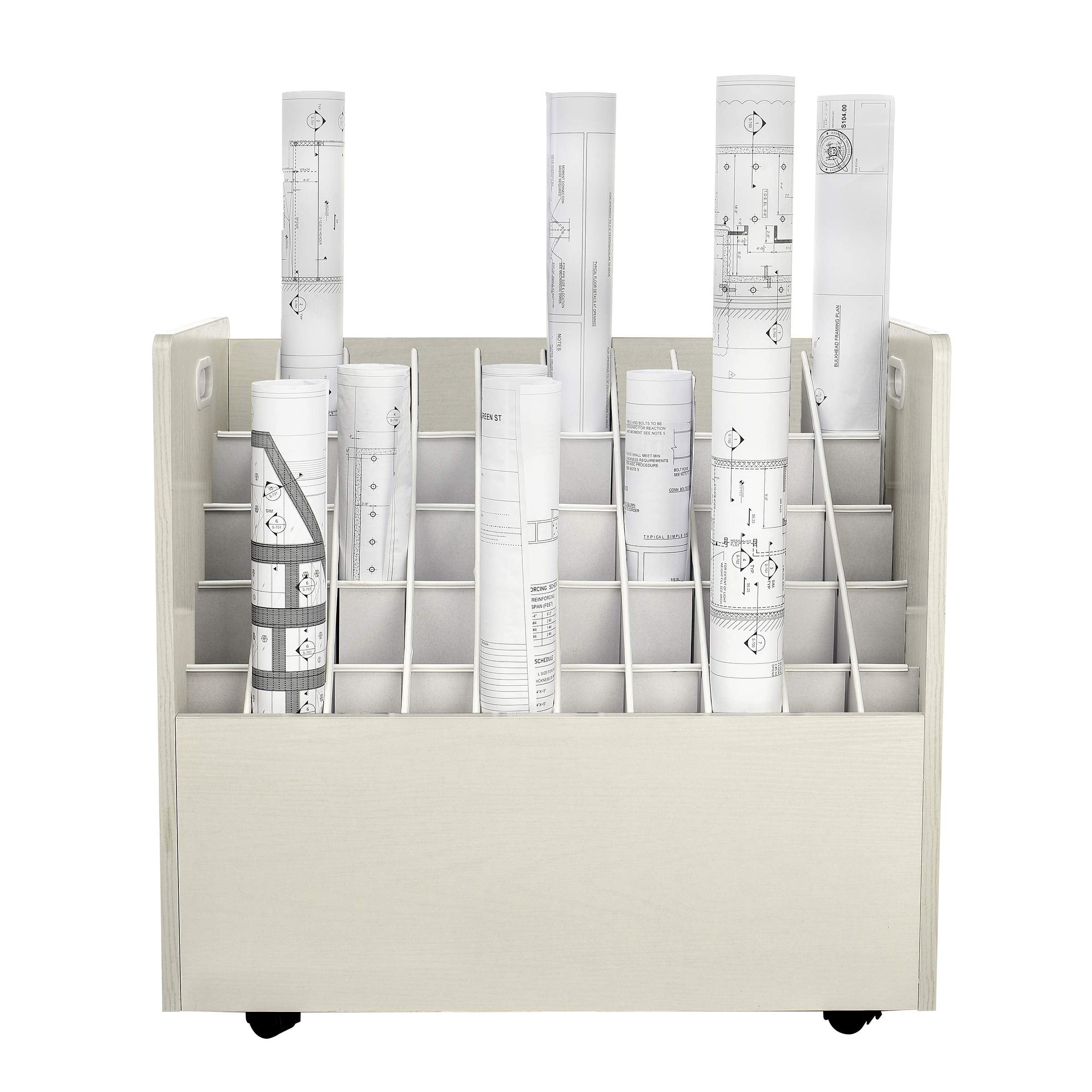 Adir Blue Print Storage Organizer - Mobile Roll File Cart, Construction ...