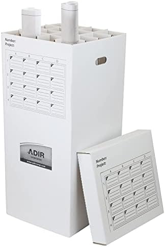 Adir Cardboard Roll File Storage Organizer - Vertical File Sorter ...