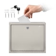 Adir, Metal Suggestion Box with Lock and Slot, 3x10x12 Inch, Beige ...