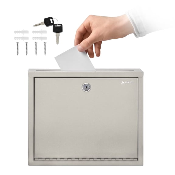 Premium Adir Metal Suggestion Box with Lock and Slot, Wall Mount ...