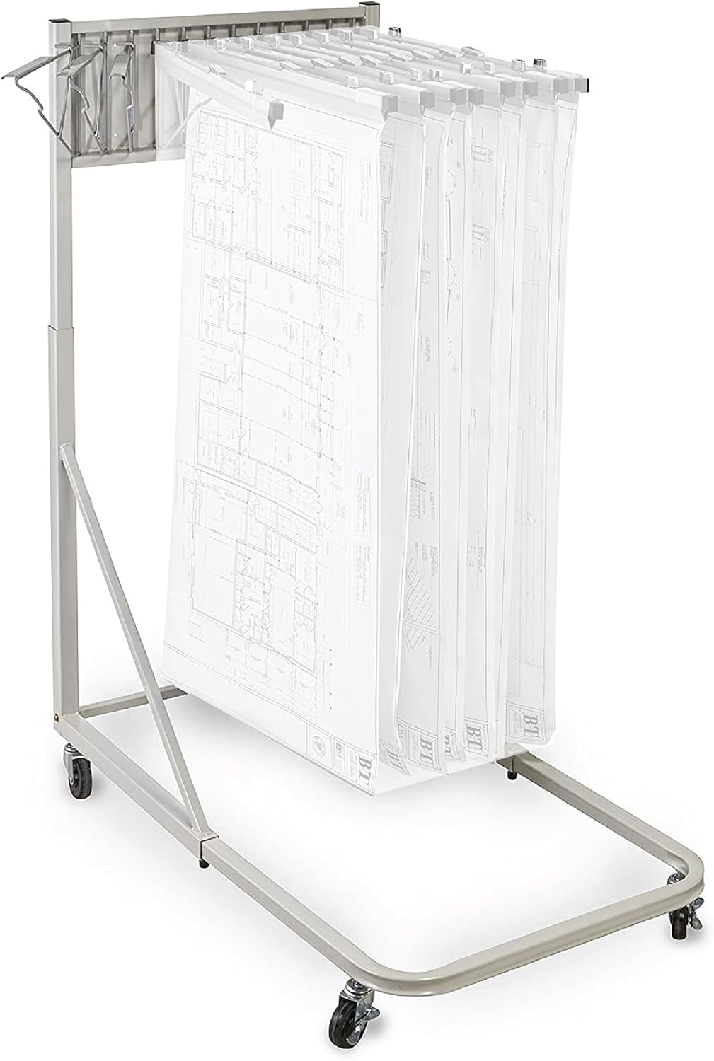 Adir Mobile Blueprint Holder– Construction Plan Rack, Map Organizer ...