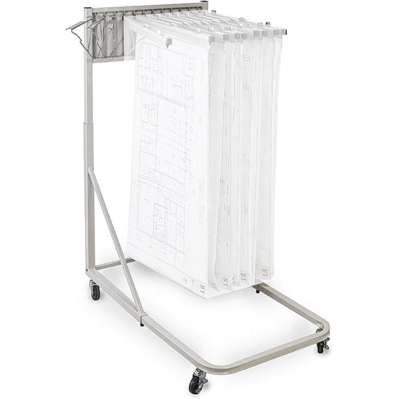 Adir Mobile Blueprint Holder– Construction Plan Rack, Map Organizer ...