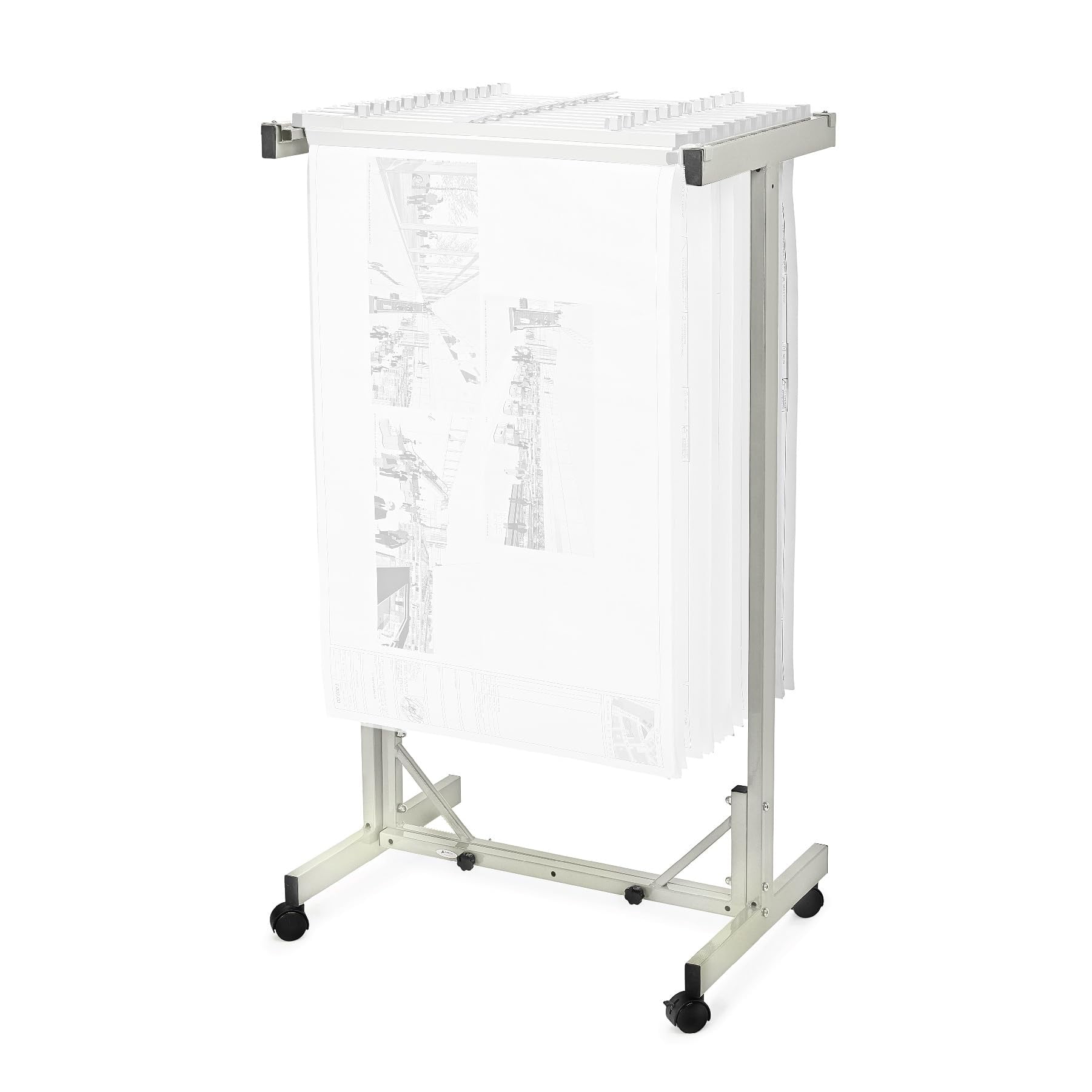 Adir Mobile Blueprint Storage Rack - Adjustable Mobile Blueprint Holder ...