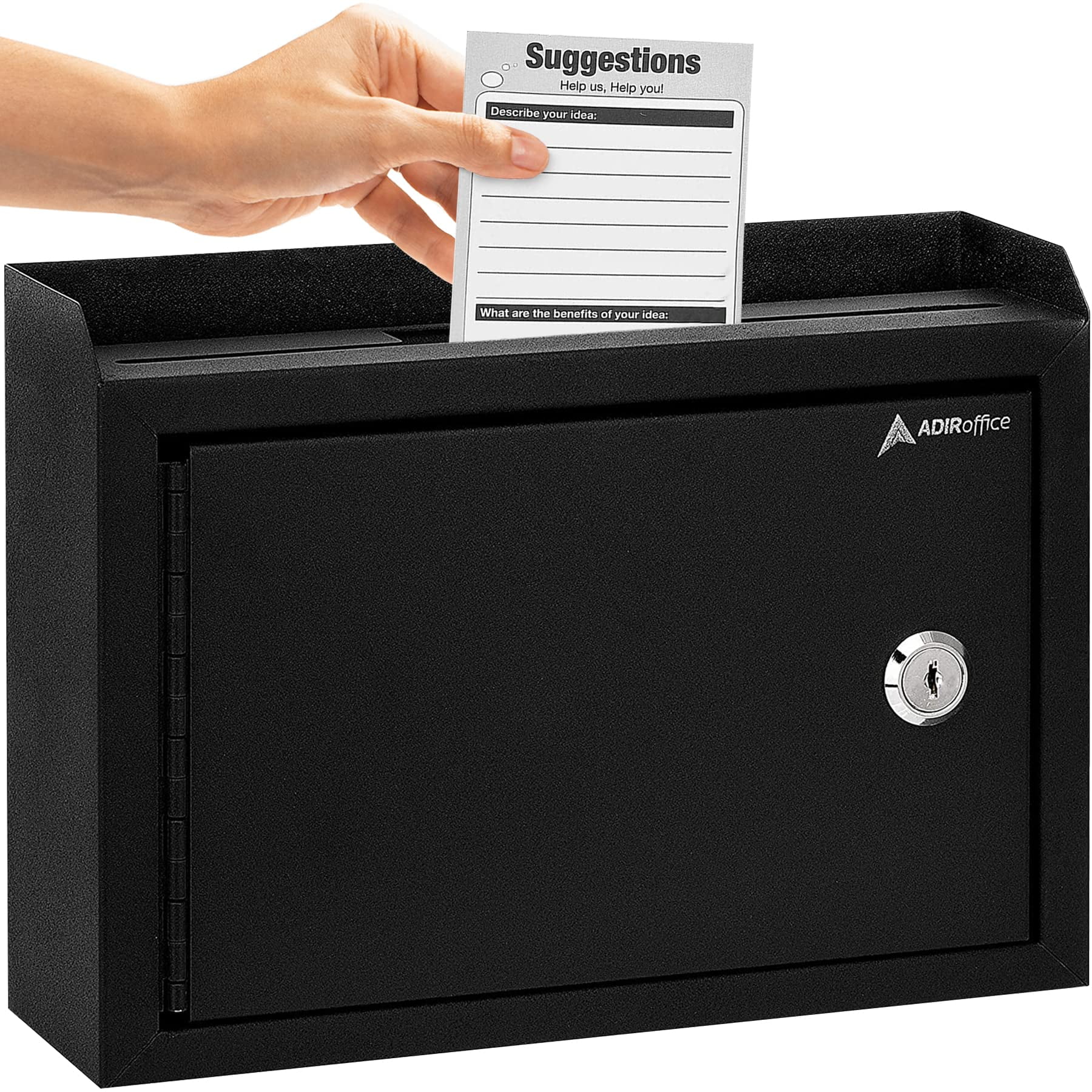 Adir Suggestion Box with Slot and Lock - Drop Box with Lock, Cash ...