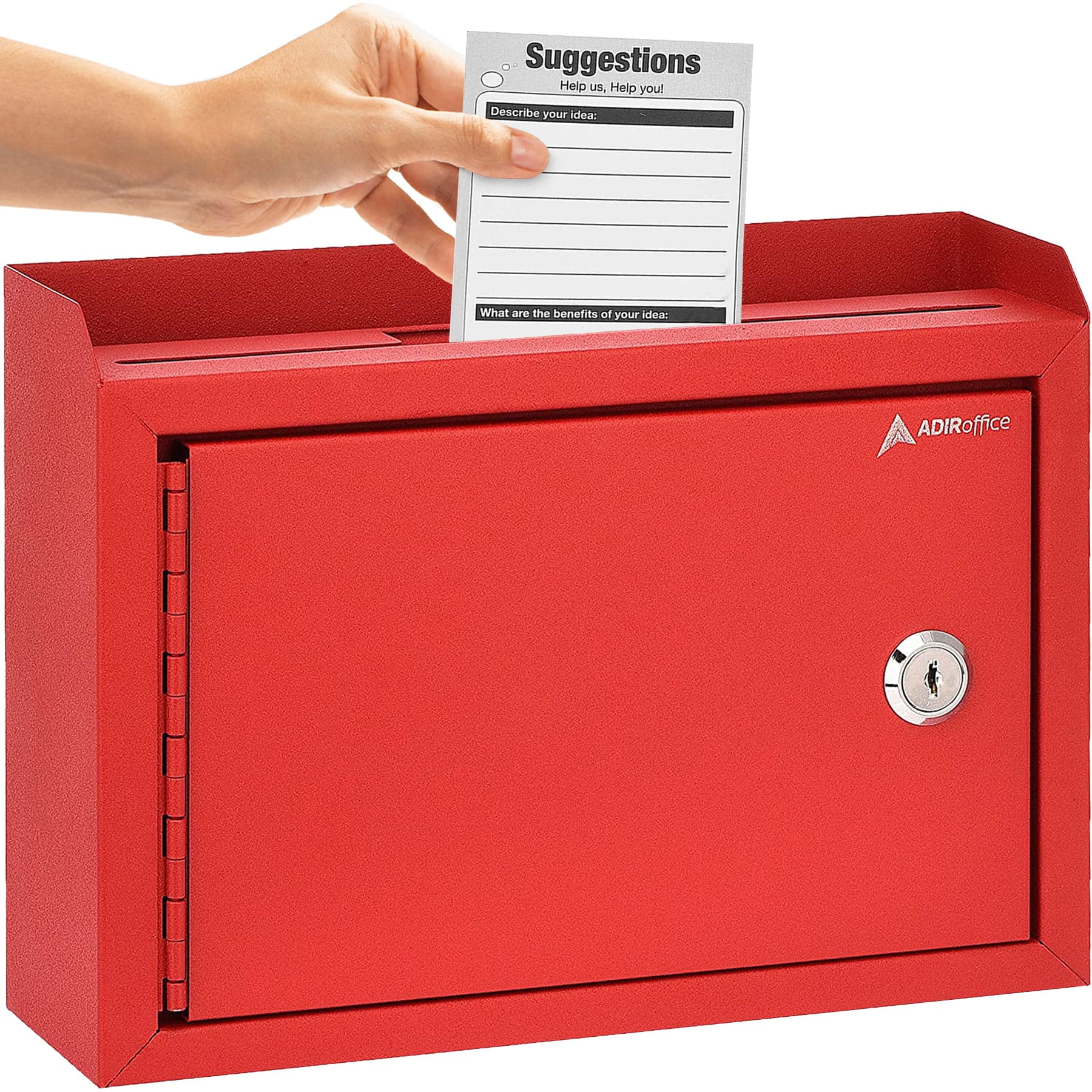 Adir Suggestion Box with Slot and Lock - Drop Box with Lock, Cash ...