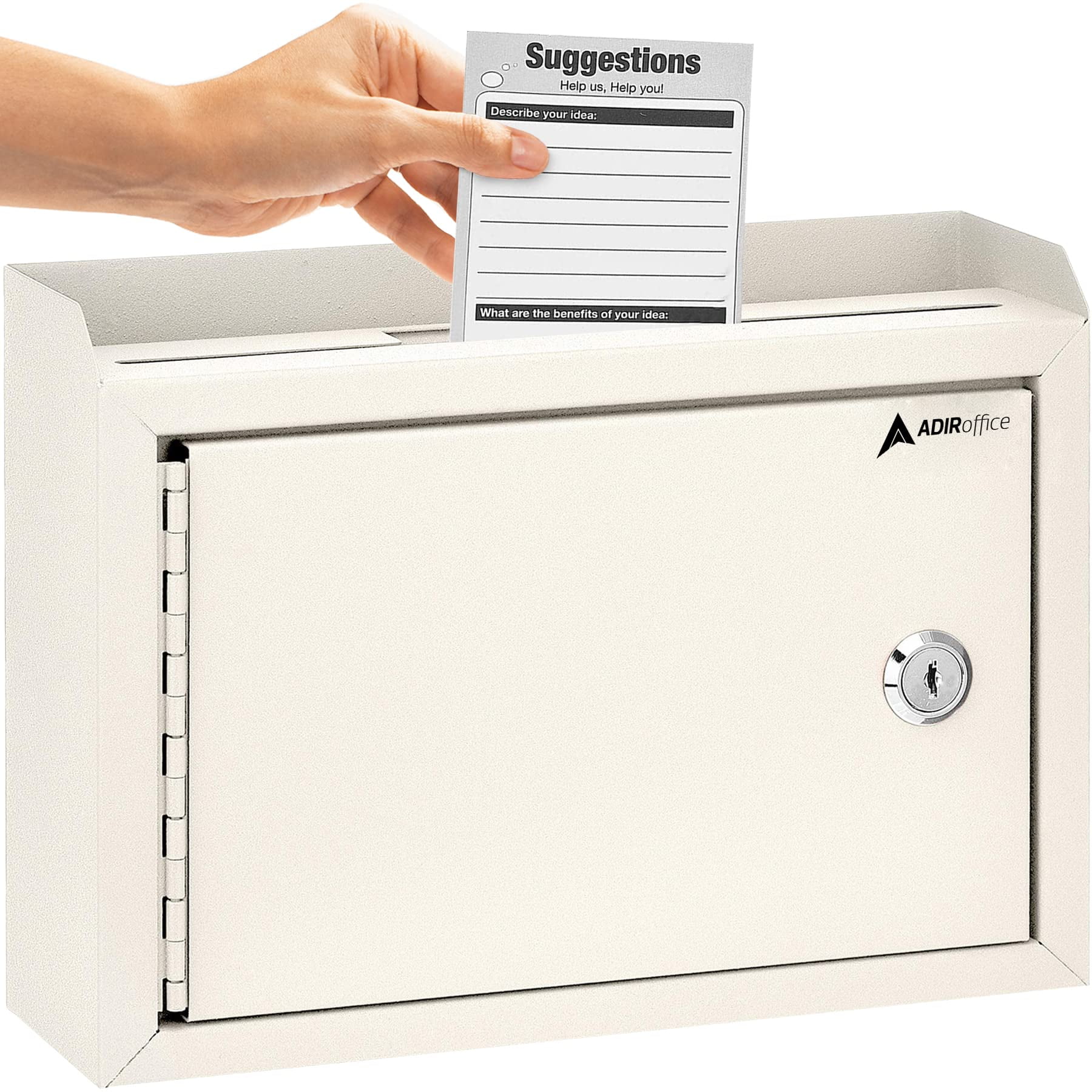 Adir Suggestion Box with Slot and Lock - Drop Box with Lock, Cash ...