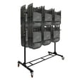 AdirOffice 2-Tier Stackable Chair Storage Utility Rack with Wheels ...