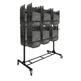 AdirOffice 2-Tier Stackable Chair Storage Utility Rack with Wheels ...