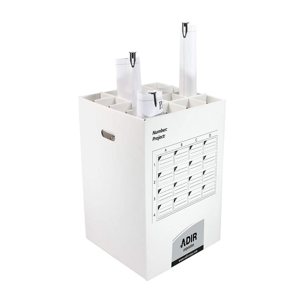 AdirOffice 25" Corrugated Cardboard Blueprint 16 Sheet File Blueprint ...