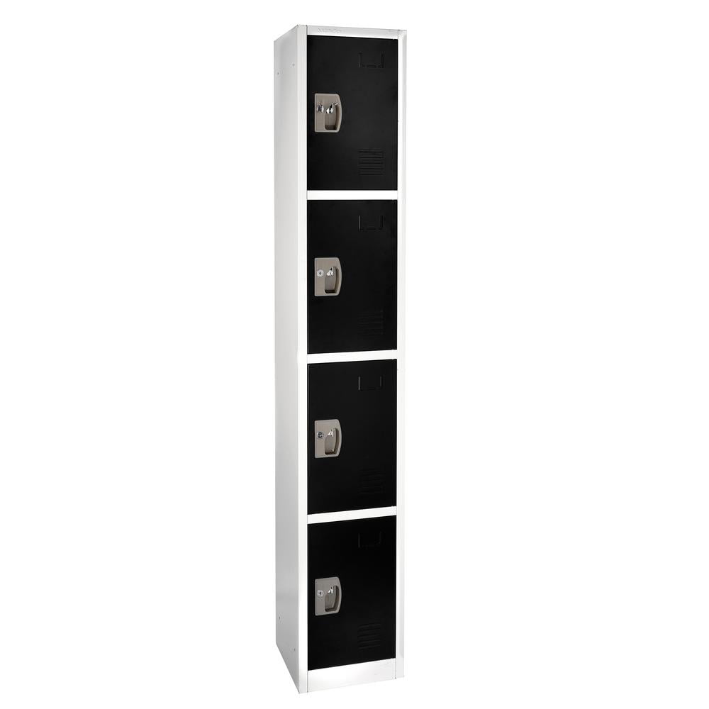 AdirOffice 72" 4-Compartment Steel Tier Key Lock Storage Locker in ...