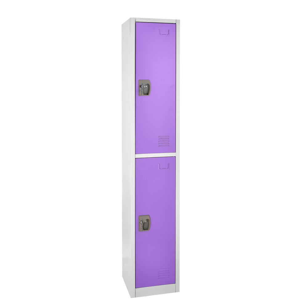 AdirOffice 72" Steel 2 Tier Large Metal Storage Locker w/2 Doors ...