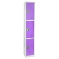 AdirOffice 72" Triple-Compartment Steel Storage Locker Organizer in ...
