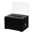 AdirOffice Acrylic Locking Suggestion Box, Black - Walmart.com