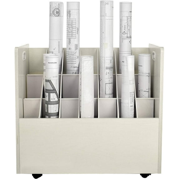 AdirOffice Adir Blue Print Storage Organizer - Mobile Roll File Cart ...