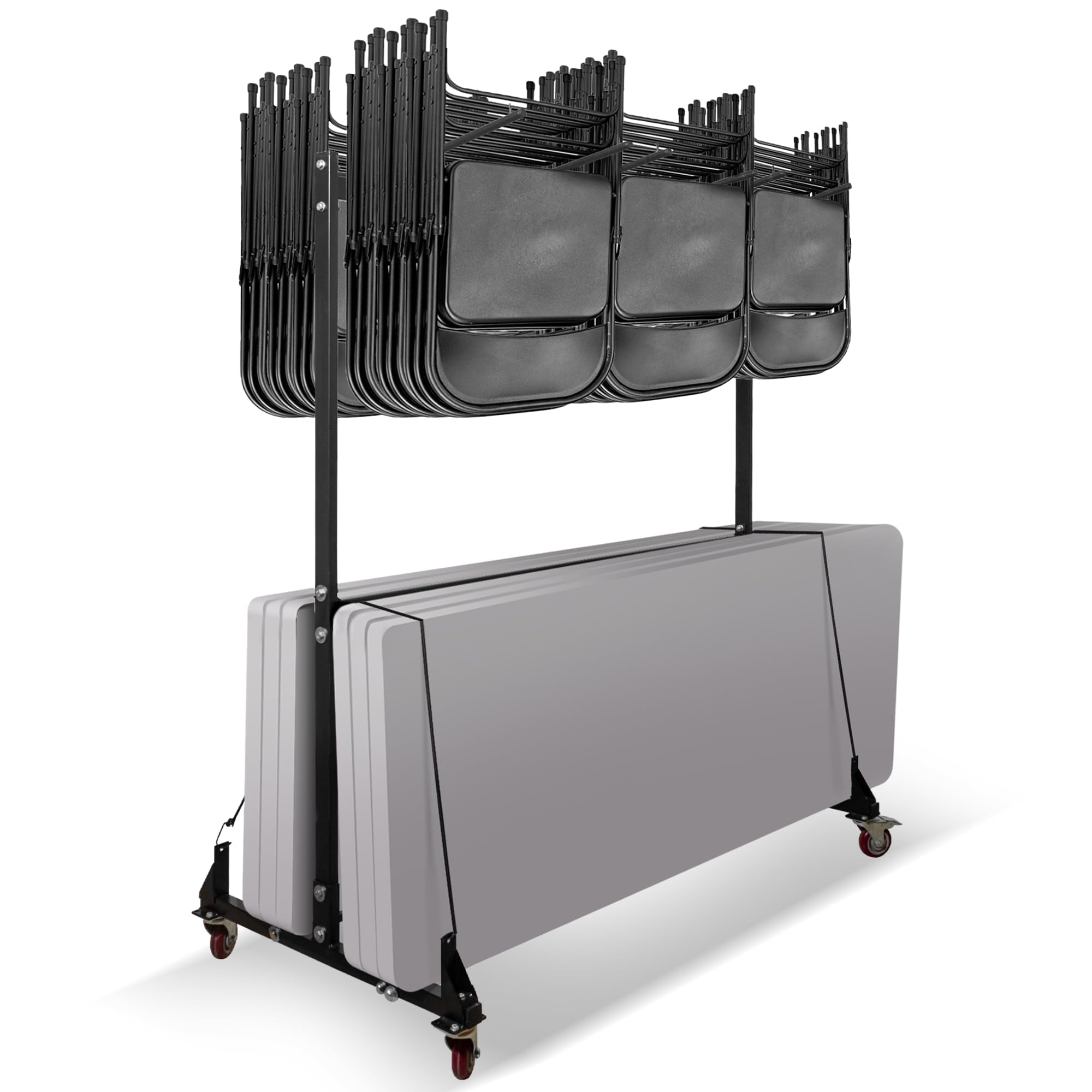 AdirOffice Combo Cart for Chairs & Tables - Foldable Seat & Table ...