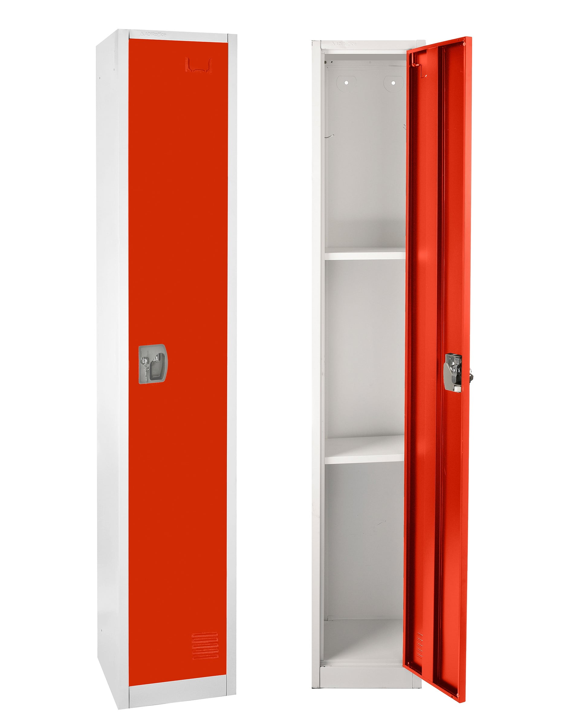 AdirOffice Large Steel Metal Locker 1-Tier Storage Cabinet with Key ...