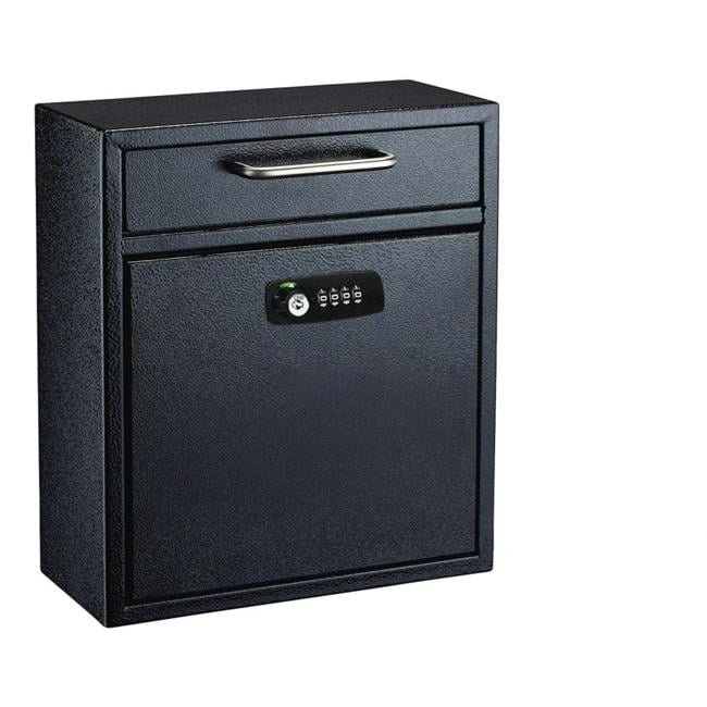 AdirOffice ALHI63105BLKKC Medium Secure Drop Box Wall Mounted Locking ...