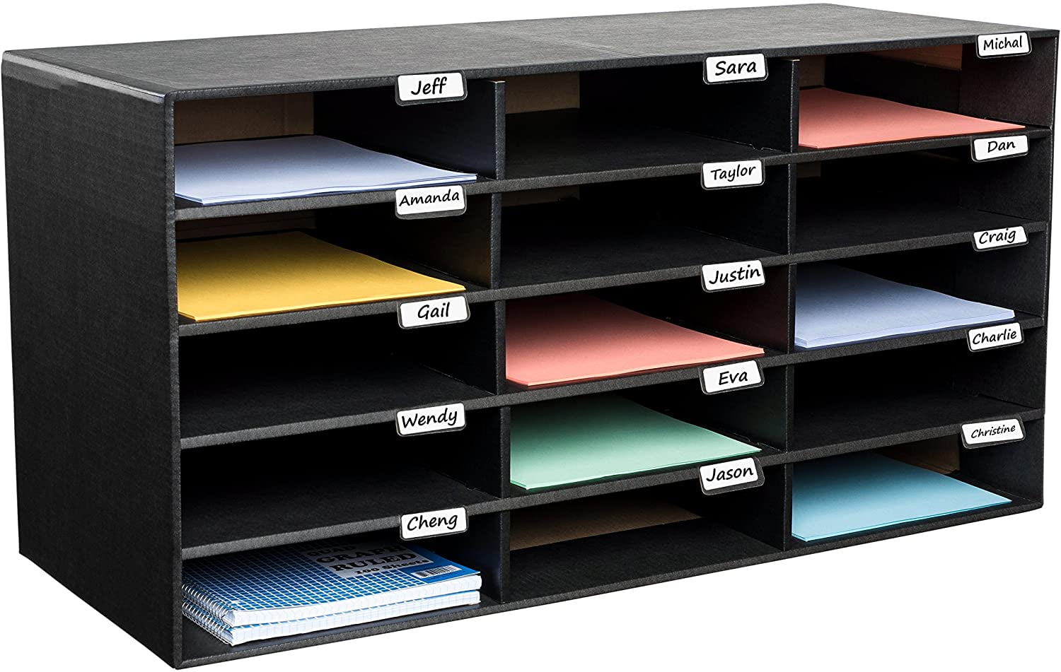 AdirOffice 501-15-BLK Classroom File Organizer, Black - Walmart.com