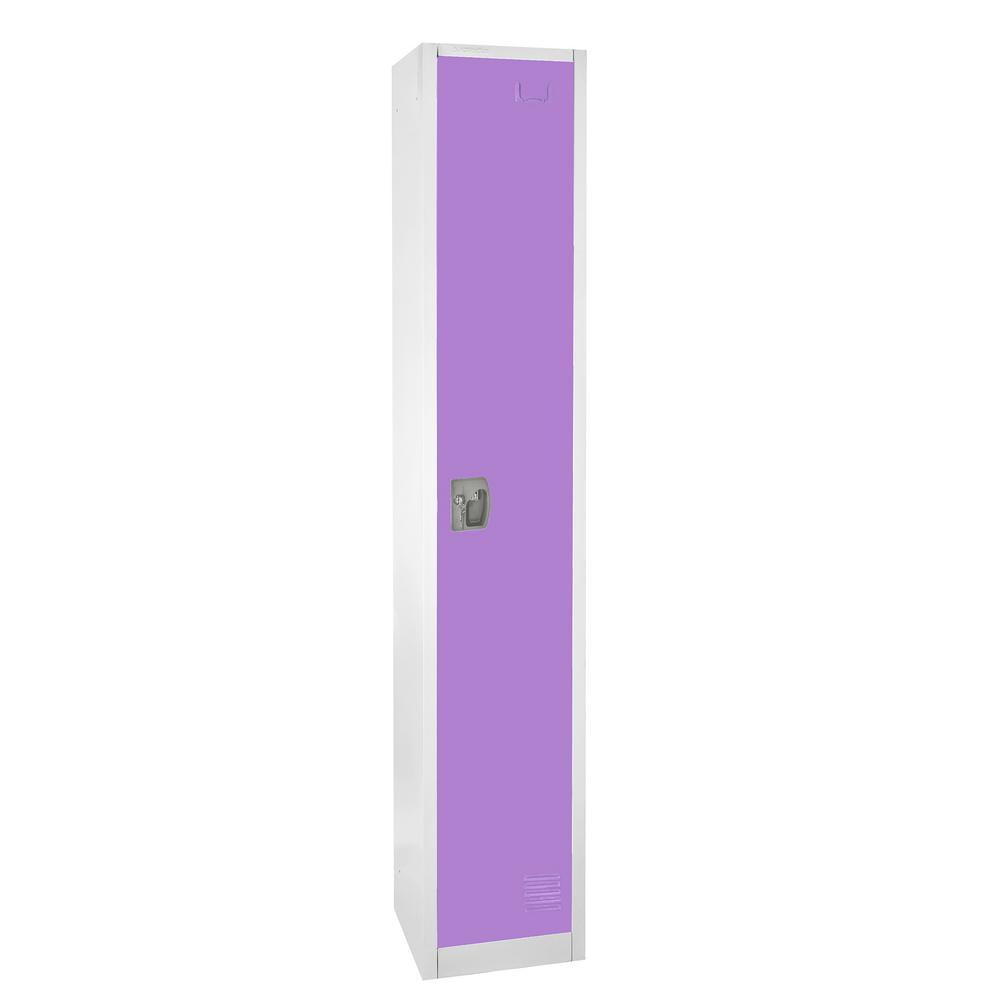 AdirOffice Steel Large 72" Metal 1 Tier Storage Locker Storage Cabinet - 2 Shelves, Purple ...