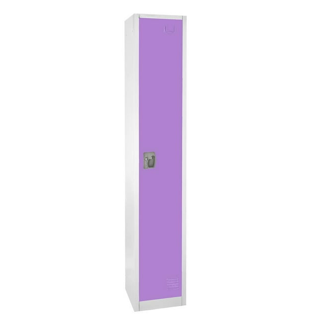 AdirOffice Steel Large 72" Metal Storage Locker - 2 Shelves, Purple ...