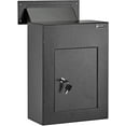 AdirOffice Steel Mail/Drop Box with Adjustable Chute & 2 Keys, Through ...