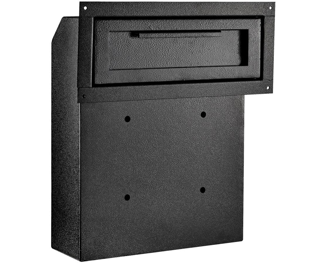 AdirOffice Steel Safe Locking Mail/Drop Box W/Door Mail Slot, Black ...