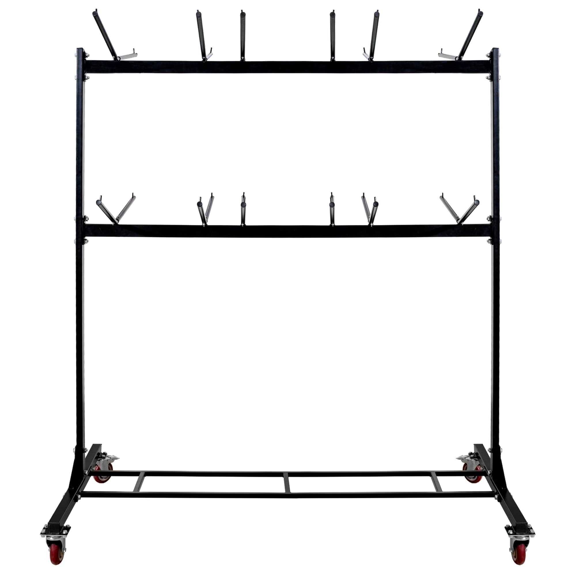 AdirOffice Two Tier Folding Chair Cart- Hanging Foldable Seats Wheeled ...