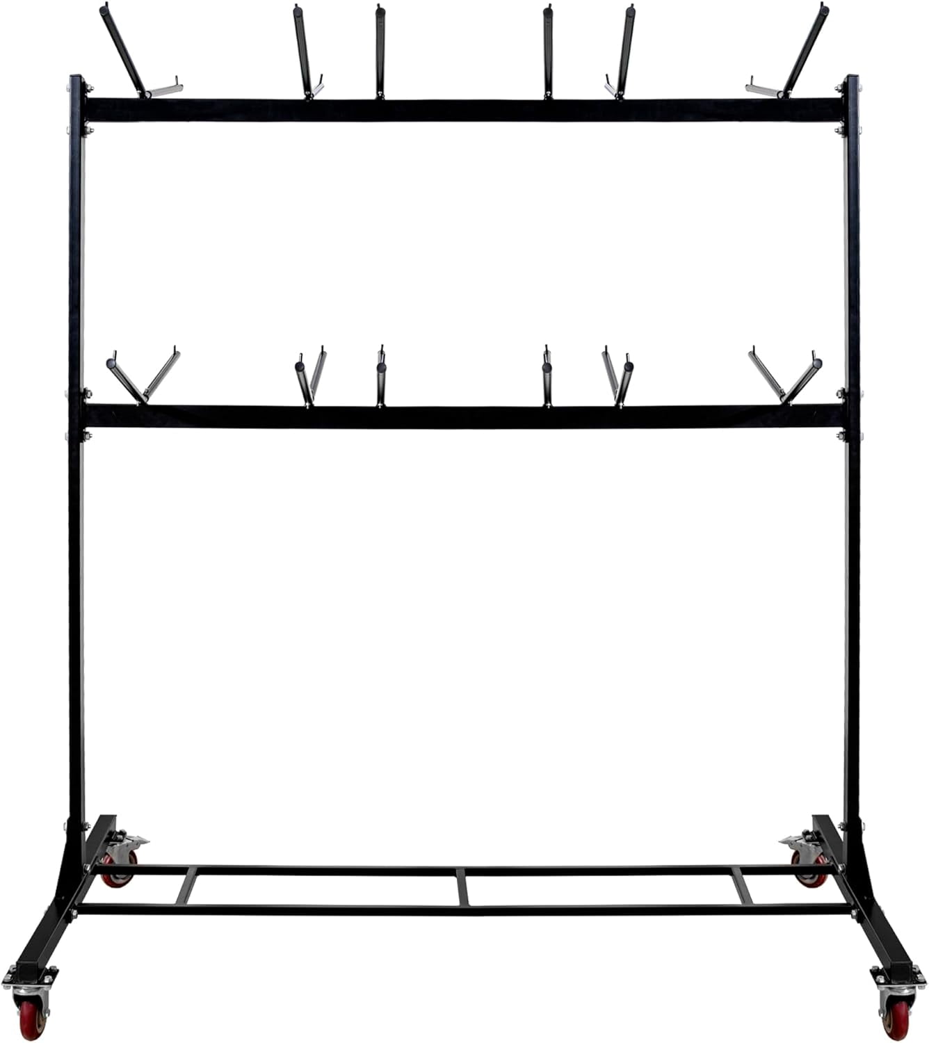 AdirOffice Two Tier Folding Chair Cart- Hanging Foldable Seats Wheeled ...