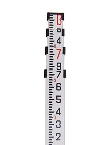 AdirPro 14-Foot Aluminum Grade Rod – 10ths, Dual Sided 4-Section ...