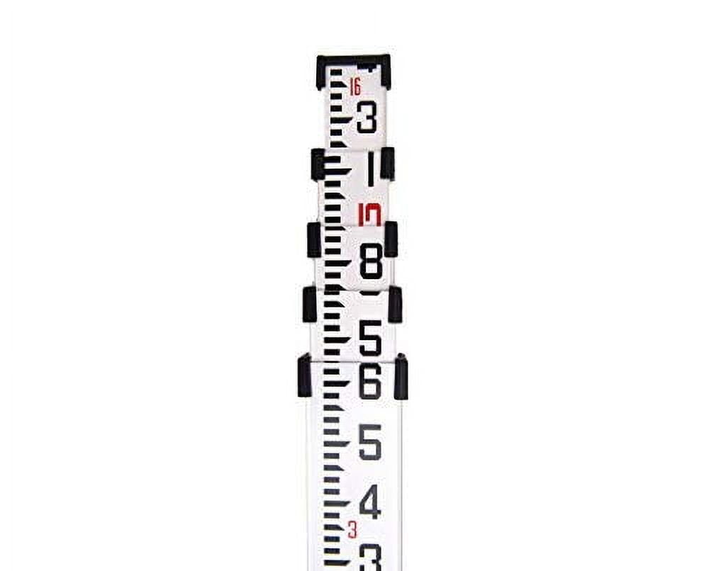 AdirPro 16-Foot Aluminum Grade Rod - 10ths, Dual Sided 5-Section ...