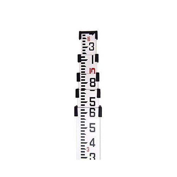 AdirPro 16-Foot Aluminum Grade Rod - 10ths, Dual Sided 5-Section ...