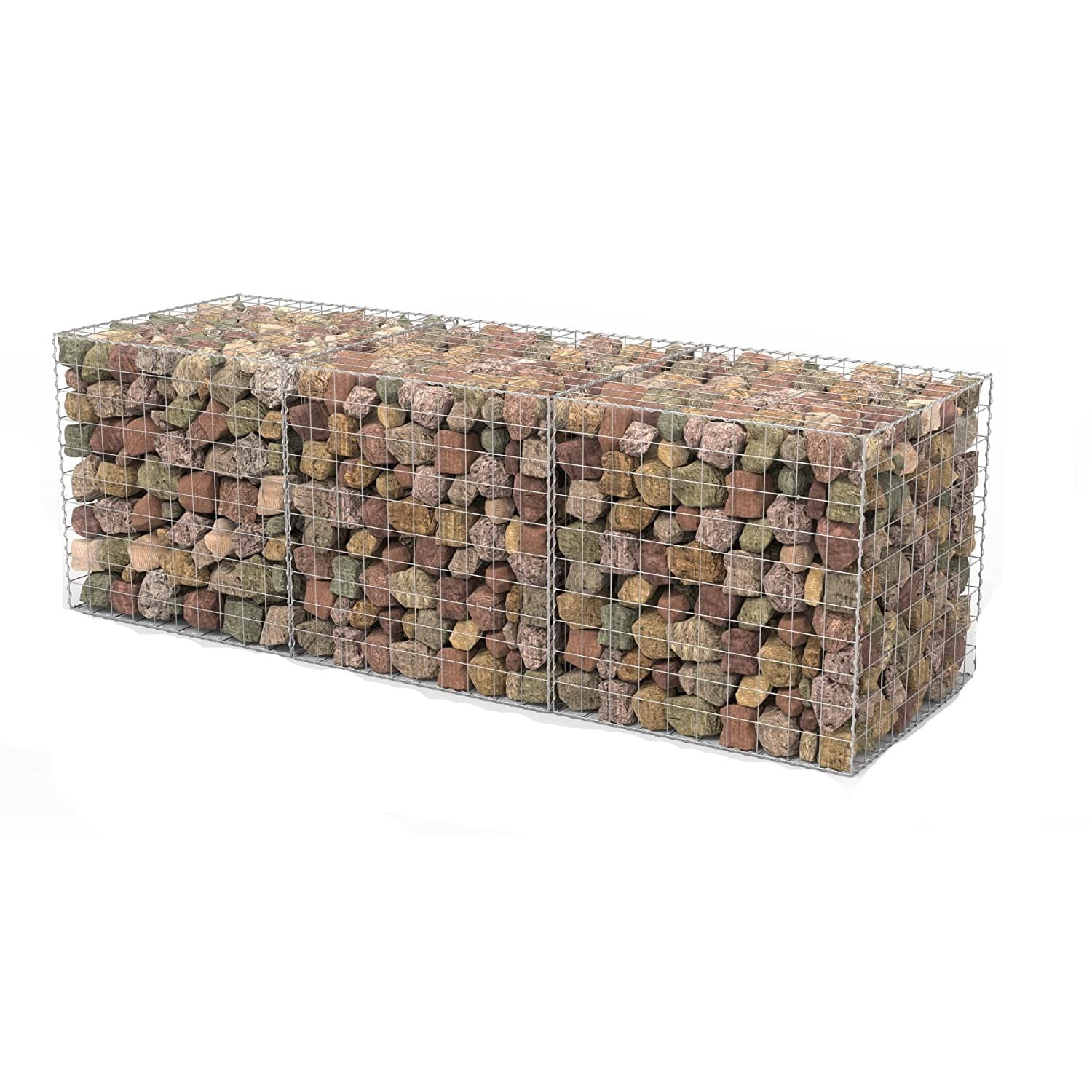 AdirPro Gauge Welded Gabion Basket - Galvanized Rock Stone Walls Mesh ...