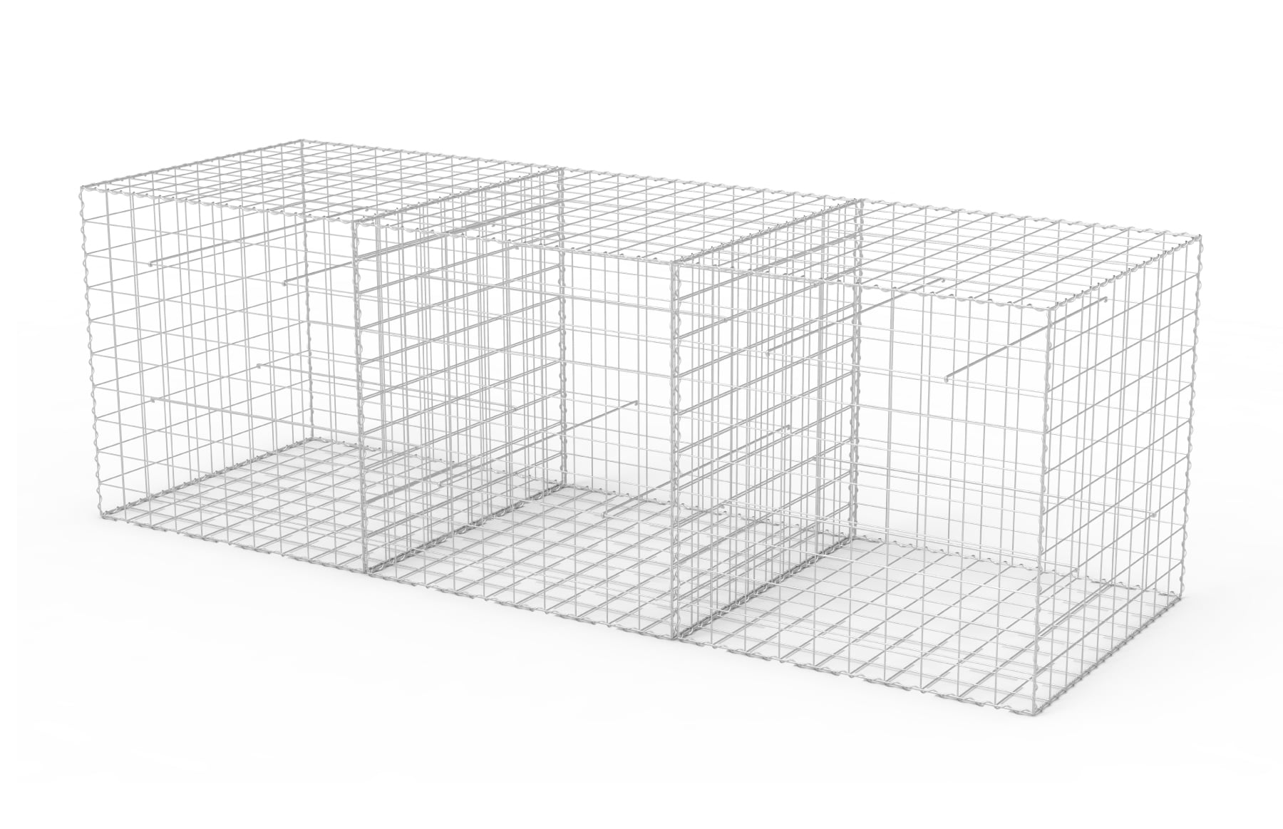 AdirPro Heavy Gauge Welded Gabion Basket, 3 Cubic Feet, 3 pack ...