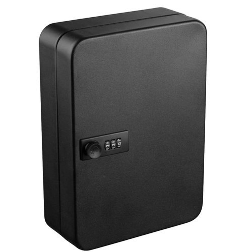 Adiroffice 48 Key Steel Combination Lock Wall Mount Key Cabinet, Black ...